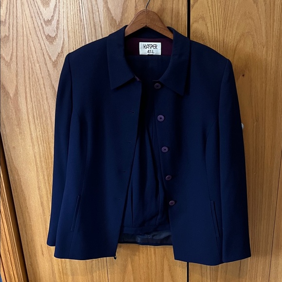 Kasper | Jackets & Coats | Kasper Womens Dark Blue Pant Suit | Poshmark